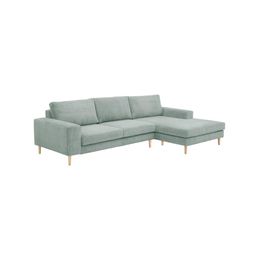 58 aufm Kessel SOFA mit Longchair rechts Kaylynn Cordstoff silber | Gr.: onesize
