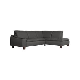 58 aufm Kessel ECKSOFA mit Ottomane rechts Kaylil Flachgewebe anthrazit | Gr.: onesize