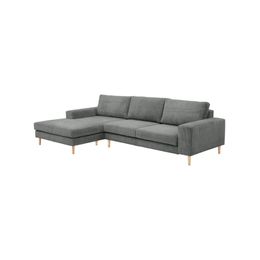 58 aufm Kessel SOFA mit Longchair links Kaylynn Cordstoff anthrazit | Gr.: onesize