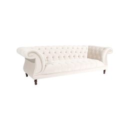 58 aufm Kessel CHESTERFIELD Sofa 3-Sitzer Kaylin Samtvelours creme | Gr.: onesize