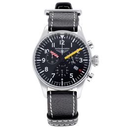 BAUHAUS Herren-Chronograph Aviation Schwarz | Gr.: onesize