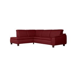 58 aufm Kessel ECKSOFA mit Ottomane links Kaylil Flachgewebe rot | Gr.: onesize