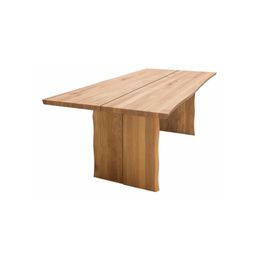 58 aufm Kessel BAUMKANTENTISCH Massiv Danya 160 x 90 x 75 Esstisch Holz massiv Wildeiche ge&ouml;lt | Gr.: onesize
