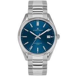 Jacques Lemans Damen-Armbanduhr Derby Edelstahl/Blau | Gr.: onesize
