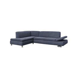 58 aufm Kessel ECKSOFA mit Ottomane links Kaye Flachgewebe blau | Gr.: onesize
