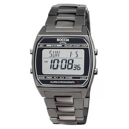 Boccia Unisex-Uhr Digital Titan Schwarz | Gr.: onesize