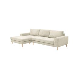 58 aufm Kessel SOFA mit Longchair links Kaylynn Cordstoff creme | Gr.: onesize