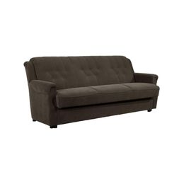 58 aufm Kessel SOFA 3-Sitzer mit Bettfunktion Kaylyn Flockstoff braun | Gr.: onesize