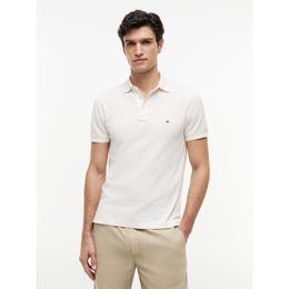 Tommy Hilfiger Herren Poloshirt &raquo;1985 SLIM POLO mit Piqu&eacute;-Struktur und Stickerei&laquo; meliert, casual, slim fit, Baumwollmix, Polokragen wei&szlig; L