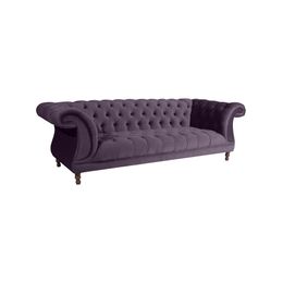 58 aufm Kessel CHESTERFIELD Sofa 3-Sitzer Kaylin Samtvelours purple | Gr.: onesize