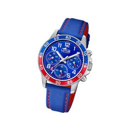 Chronograph-Armbanduhr Lotus Junior blau, rot mittel (ca. 36mm) | Gr.: onesize