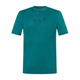 super.natural Merino T-Shirt M HIKING TEE in Petrol | Gr.: S