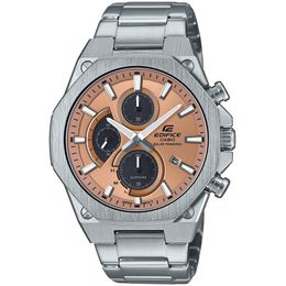 Casio Edifice Solar Chrono Herrenuhr Stahl/Haselnussbraun | Gr.: onesize
