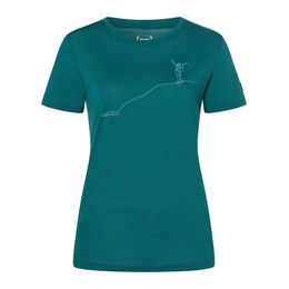 super.natural Merino T-Shirt W GIPFELGL&Uuml;CK TEE in Petrol | Gr.: L