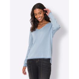 Heine Pullover in hellblau-bleu-gemustert | Gr.: 36