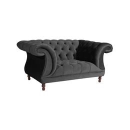 58 aufm Kessel CHESTERFIELD Sessel Kaylin Samtvelours schwarz | Gr.: onesize
