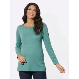 Sieh an! Longpullover in salbei-meliert | Gr.: 42