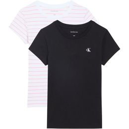 Calvin Klein Jeans M&auml;dchen T-Shirt &raquo;2-PACK TEE&laquo; Regular fit f&uuml;r Kinder mit Markenlogo 10 (140)