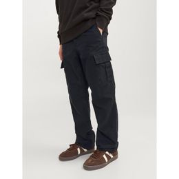 Jack & Jones Jack & Jones Junior Jungen Cargohose &raquo;JPSTKANE praktisch, pflegeleicht, l&auml;ssig&laquo; unifarben, modisch, relaxed fit, Web schwarz 158, N-Gr