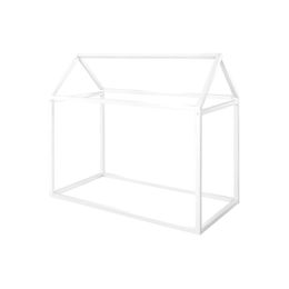 Roba Nachhaltiges Montessori Hausbett 70 x 140 cm &ndash; FSC-Massivholz - wei&szlig; | Gr.: onesize