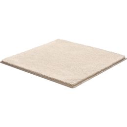 Grund Badematte &raquo;Marla&laquo; H&ouml;he 14 mm rutschhemmend beschichtet fu&szlig;bodenheizungsgeeignet Uni Farben, besonders feiner, flauschiger Flor beige Baumwolle