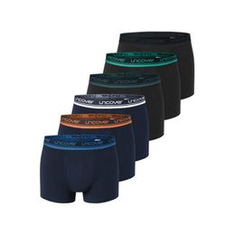uncover by Schiesser Retro Short / Pant Cotton in Dunkelblau / schwarz | Gr.: 3XL