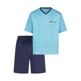 Hajo Schlafanzug Klima Light in Blau | Gr.: 58