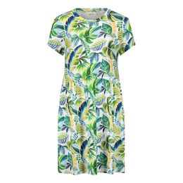 Cartoon Casual-Kleid mit Eingrifftaschen in Nature/Green | Gr.: 44