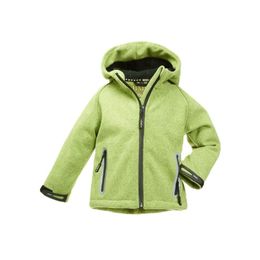 BMS Softshelljacke f&uuml;r Kinder mit Strickoptik in hellgr&uuml;n | Gr.: 128