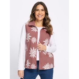 Sieh an! Fleece-Weste in rosenholz-ecru-bedruckt | Gr.: 50