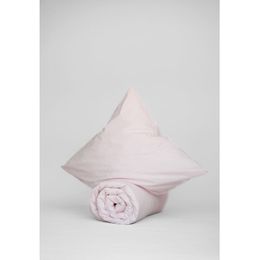 Mela Perkal Bettw&auml;sche Set Style MAJULI Stripes in rose - naturweiss gestreift | Gr.: 155 x 220 + 80 x 80 cm