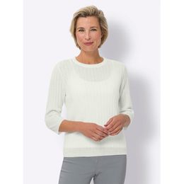Sieh an! Rundhals-Pullover in ecru | Gr.: 54