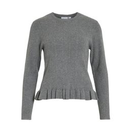 Vila Strickpullover in Medium Grey Melange | Gr.: M