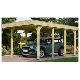 Skan Holz Einzelcarport SKANHOLZ "Friesland", gr&uuml;n, B/H/T: 221cm x, Carports