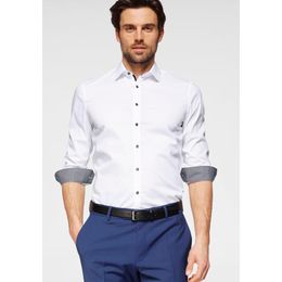 OLYMP Herren OLYMP Businesshemd &raquo;No. Six super slim&laquo; super slim, Comfort Stretch, b&uuml;gelleicht wei&szlig; 38, N-Gr