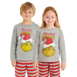 The Grinch Schlafanzug Pyjama Set Langarm in Mehrfarbig | Gr.: 98/104