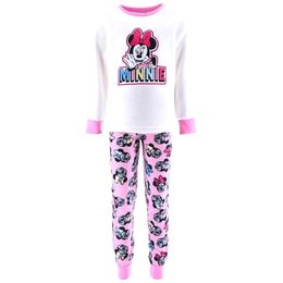 Schlafanzug Fleece Disney Minnie Mouse in Creme | Gr.: 116