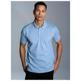 TRIGEMA Herren Poloshirt &raquo;TRIGEMA Polohemd mit Brusttasche&laquo; 1 Stk. blau M