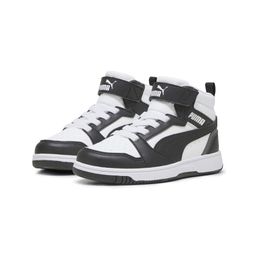 Puma Kinder Sneaker "Rebound V6 Mid AC+ PS" in Wei&szlig; | Gr.: 29
