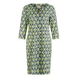 Cartoon Casual-Kleid mit Muster in Green/Yellow | Gr.: 38