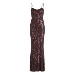 Vera Mont Abendkleid mit Pailletten in Dark Maroon | Gr.: 40