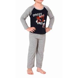 Normann Kleinkinder langarm Schlafanzug Pyjama Front print - 77775 in navy | Gr.: 104