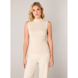 Base Level Damen Tanktop &raquo;Yali&laquo; mit Stehkragen beige 42