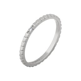 CAI Ca&iuml; Damen CA&Iuml; Fingerring &raquo;925/- Sterling Silber rhodiniert Herzen Zirkonia Stacking&laquo; wei&szlig;
