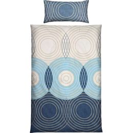 REDBEST Renforc&eacute; Bettw&auml;sche in blau | Gr.: 155 x 220 + 80 x 80 cm