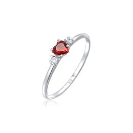Elli Ring 925 Sterling Silber Herz in Silber | Gr.: 52