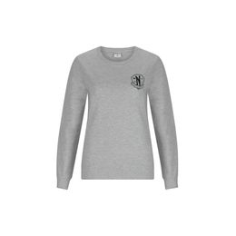 ONOMATO! Pullover Sweatshirt Wednesday Nevermore in Grau | Gr.: XS