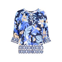 Betty Barclay Schlupfbluse mit Blumenprint in Dunkelblau/Blau | Gr.: 40
