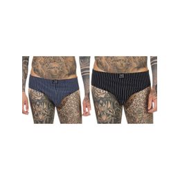Normann Rio Slip Unterhosen zeitlosem Design - 66471 in Ringel schwarz/wei&szlig; | Gr.: 6
