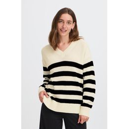 oxmo V-Ausschnitt-Pullover OXKalane in Wei&szlig; | Gr.: L